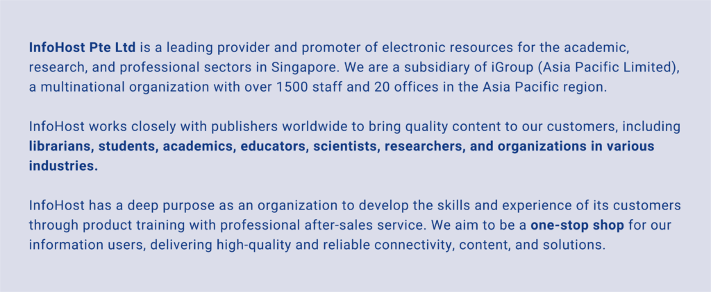 About Us - infoHOST - The Leader in Electronic Resources